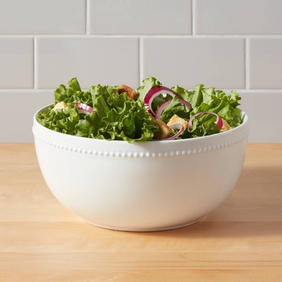 Threshold | Dining | 28oz Ceramic Beaded Serving Bowl White Threshold ...